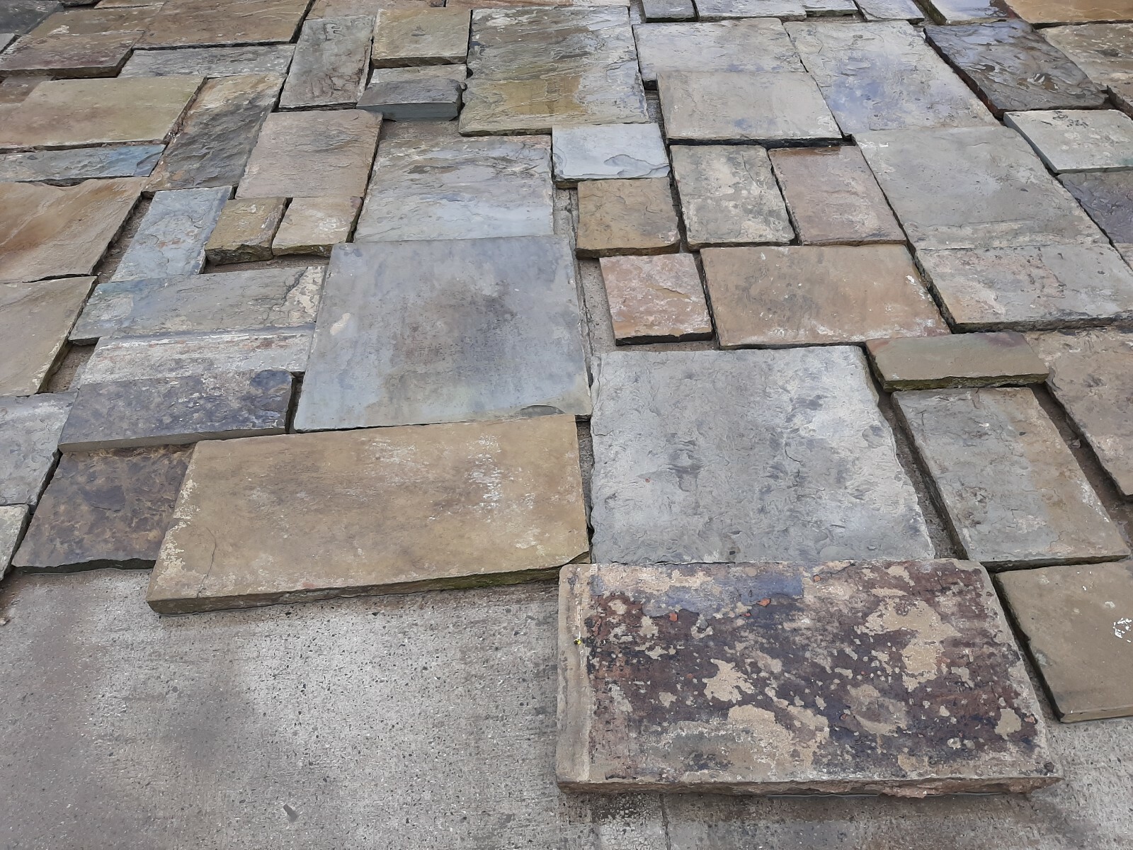 Yorkshire stone Slabs original british flags reclaimed thestonedealer £ ...