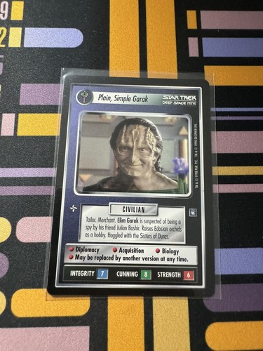 STAR TREK CCG DS9 RARE CARD PLAIN, SIMPLE GARAK STCCG | eBay