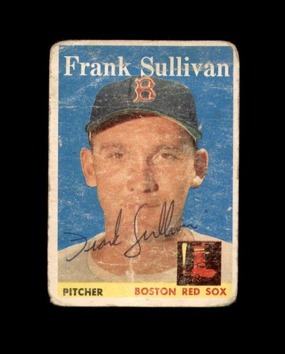 Frank Sullivan Signed 1958 Topps Boston Red Sox Autograph | eBay