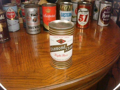 RARE DIAMOND STATE LIGHT BEER FLAT TOP BEER CAN BO DIAMOND STATE ...