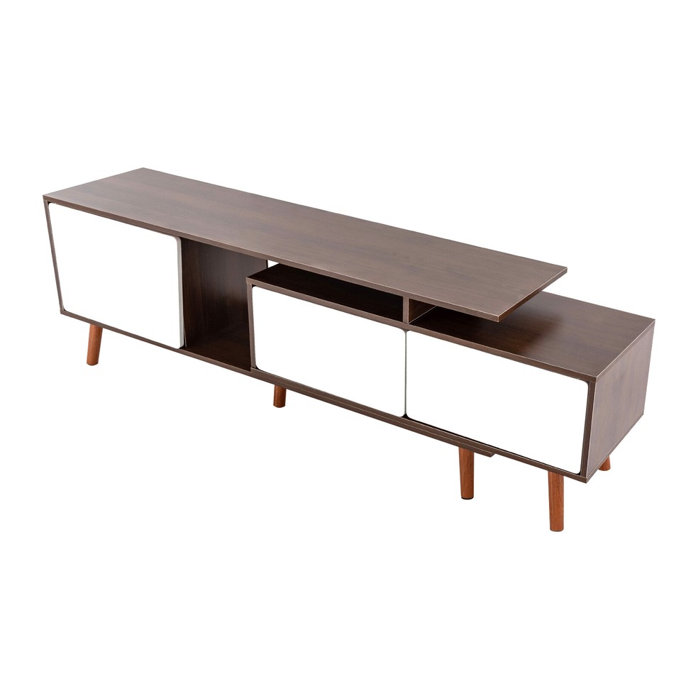 Modern TV Cabinet Stand Entertainment Unit Rack Expandable Storage ...