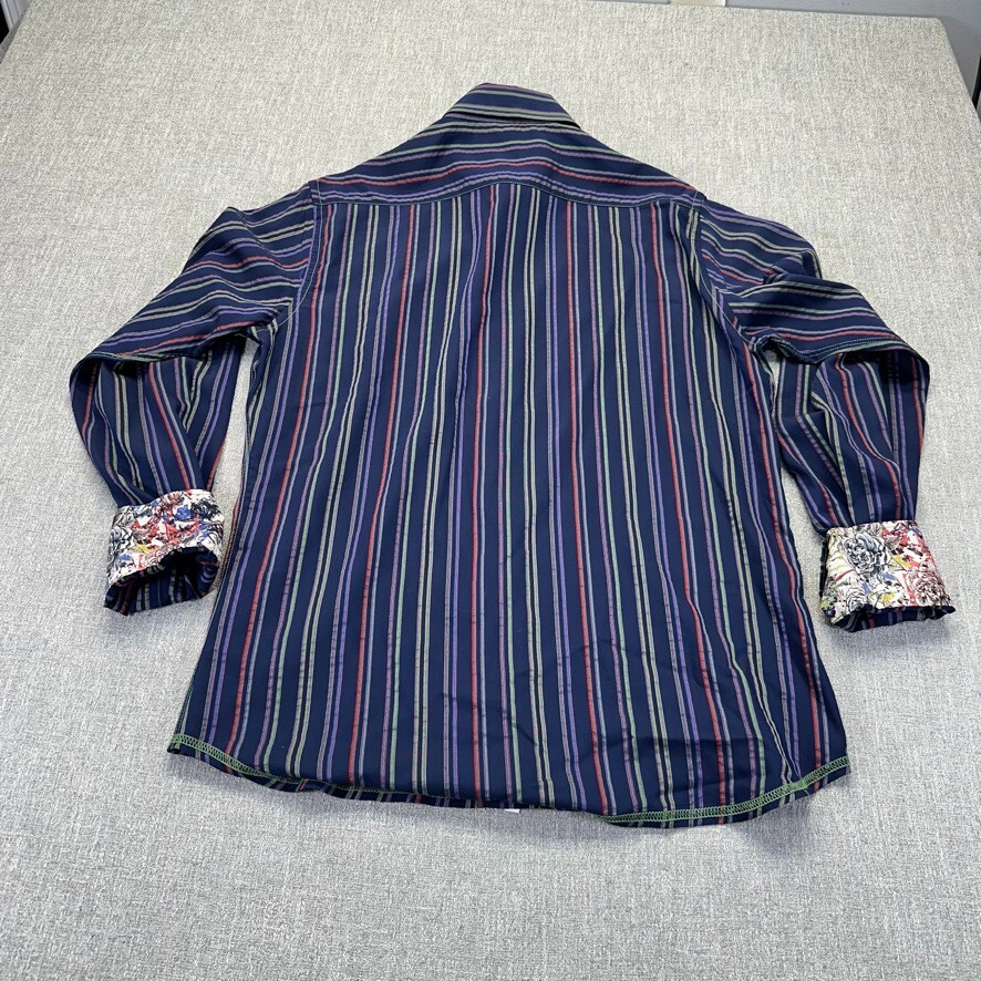 Georg Roth Los Angeles Button Shirt Mens Medium Multicolor Strips Long ...