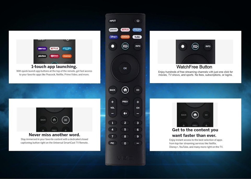 Original XRT140 Remote Control for All VIZIO Smartcast D/E/M/P/V/PX ...