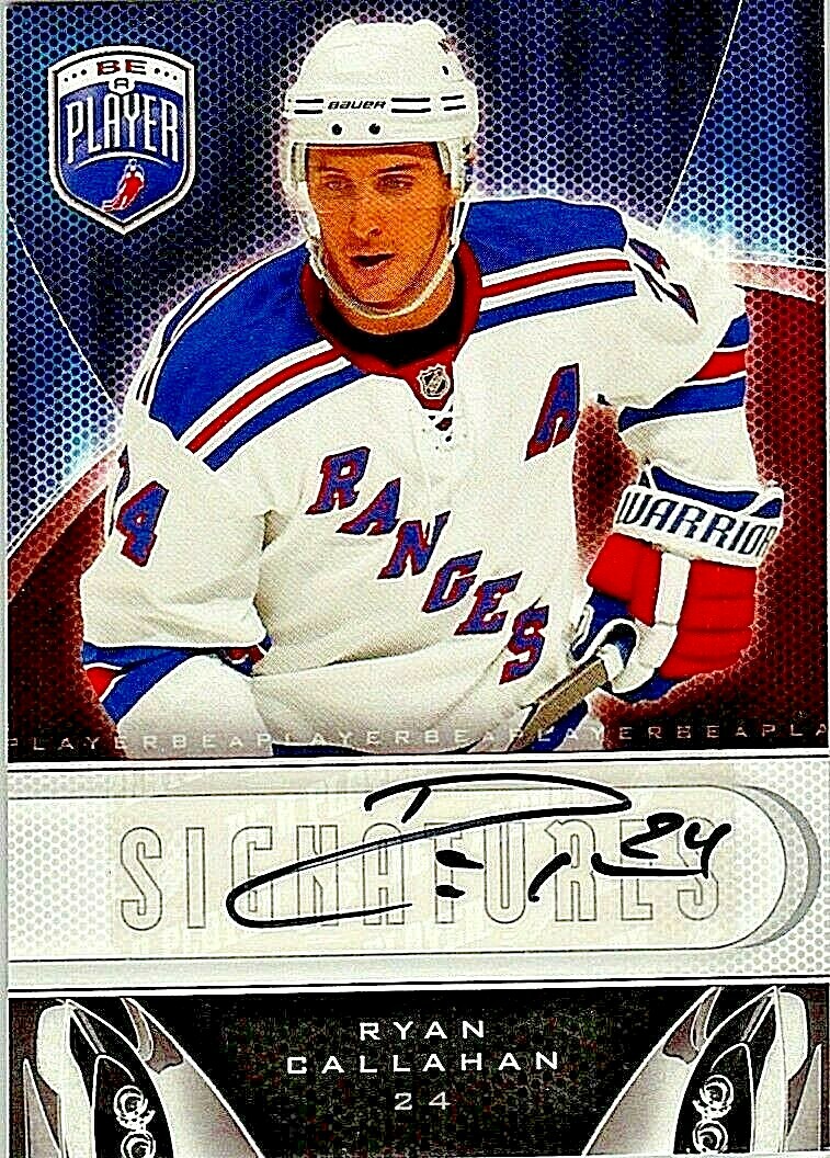 RYAN CALLAHAN 2009-10 BE A PLAYER SIGNATURES CERTIFIED AUTOGRAPH ...