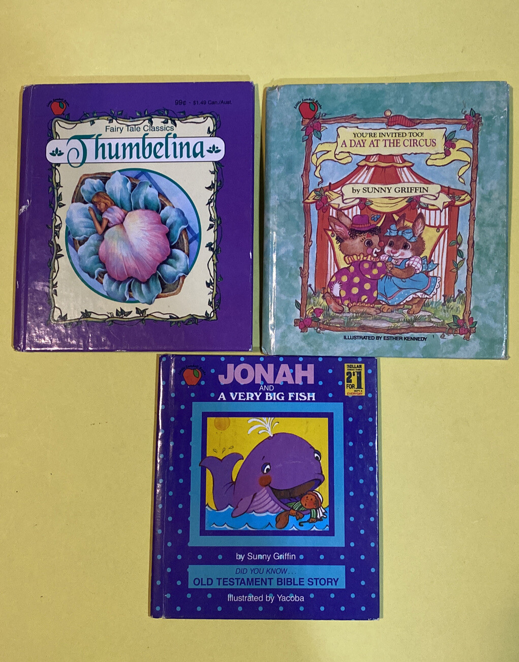 3 Little Landoll Books - Jonah, Thumbelina, A Day at the Circus. HC ...