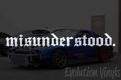 Misunderstood Sticker Decal V1 Vinyl anti social Broken Heart JDM Sad ...