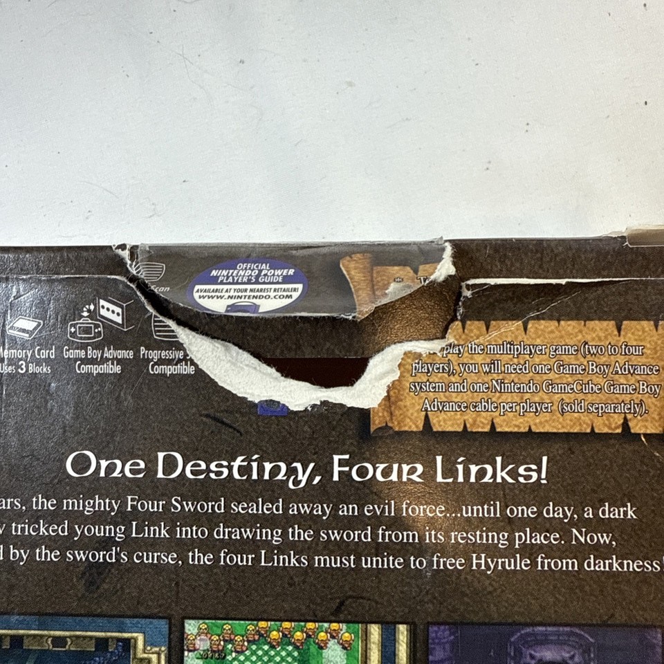 Legend of Zelda Four Swords Adventures GameCube with Manual & Cable ...