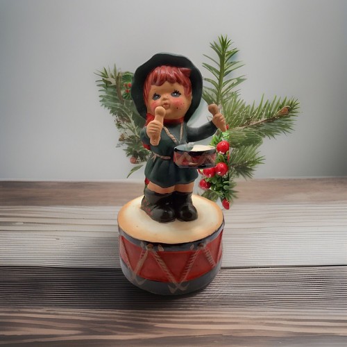 Vintage 1960’s Enesco Porcelain Drummer Boy Small Figurine With Music ...