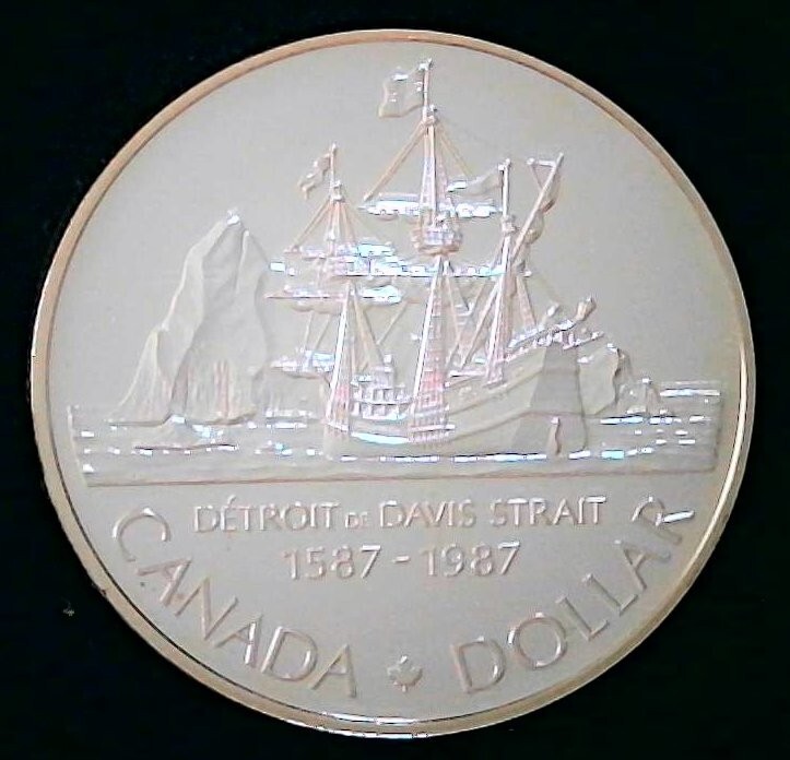 1987 Canada Silver Dollar John Davis' Exploration 400th Anniversary ...