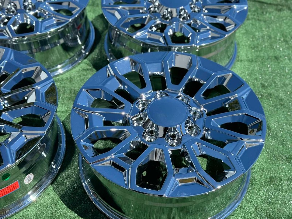 22" Chrome Wheels 22x8.5 8x180 Rims 2500 3500 Chevy Silverado GMC ...