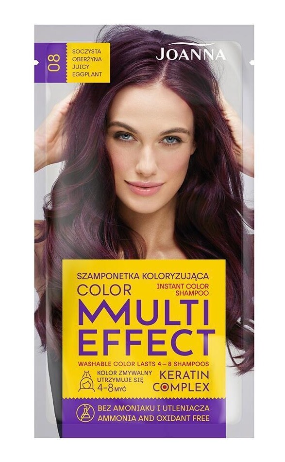 Joanna Multi Effect Keratin Hair Colour Shampoo Dye 4-8 Washes Sachet ...