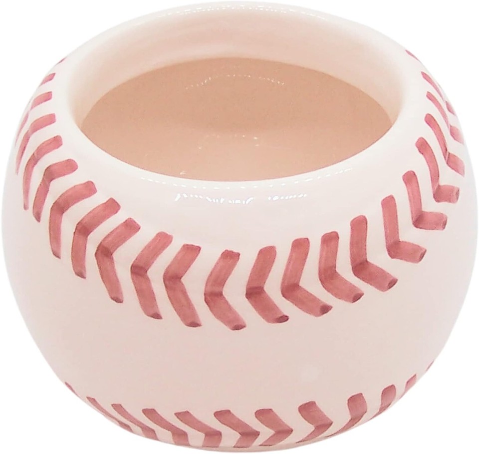 Ceramic Baseball Planter, Sports Themed Decor, Freestanding Tabletop ...