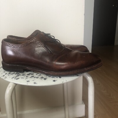 Allen Edmonds Cornwallis Dark Brown Leather Oxford Medallion Toe Shoes ...