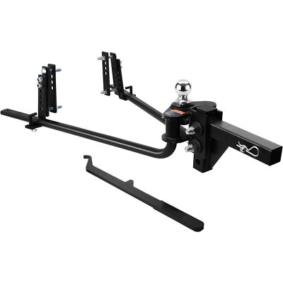Trailer Hitch Kit with 4-Point Sway Control 2" Solid Steel Shank Easy ...