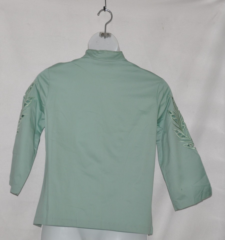 Bob Mackie Open Front Cut-Out Embroidery Jacket Size S Mint | eBay