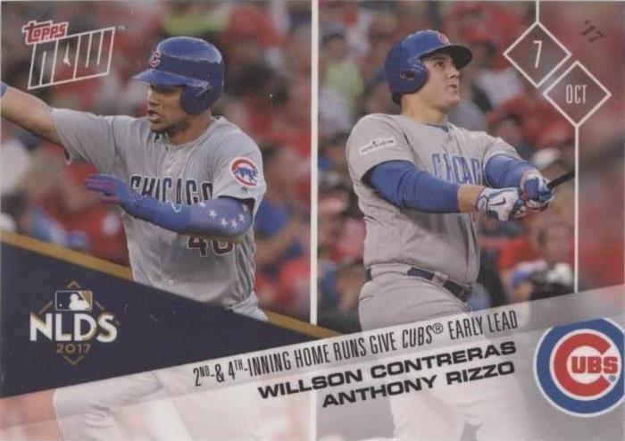 2017 Topps Now - NLDS Anthony Rizzo, Willson Contreras #716 /366 for ...