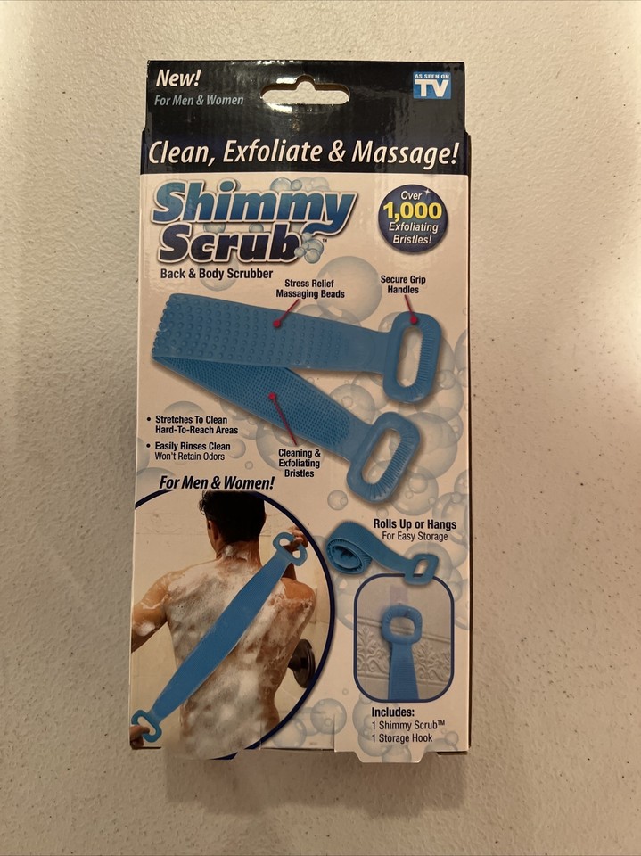NEW, Shimmy Scrub Back & Body Exfoliate and Massage, As Seen On TV | eBay