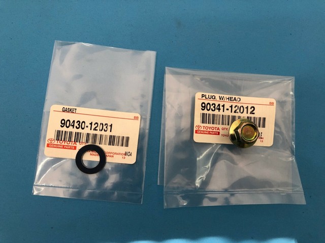 Genuine Toyota Lexus Scion OEM Engine Oil Drain Plug & Gasket Set ...