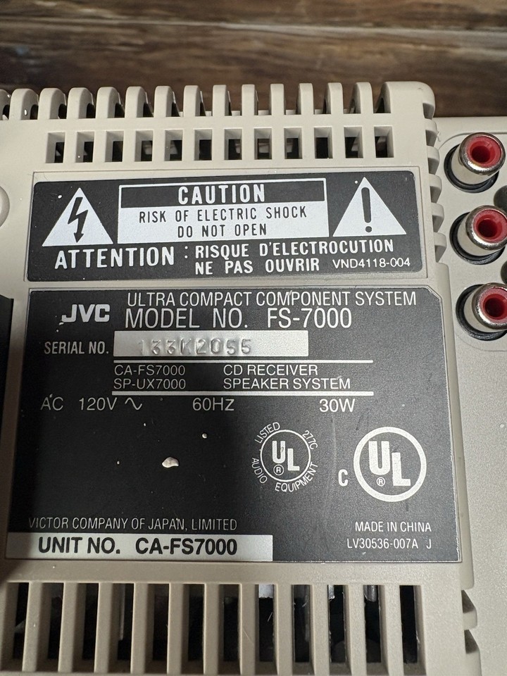 JVC Ultra Compact Component System model FS-7000 | eBay