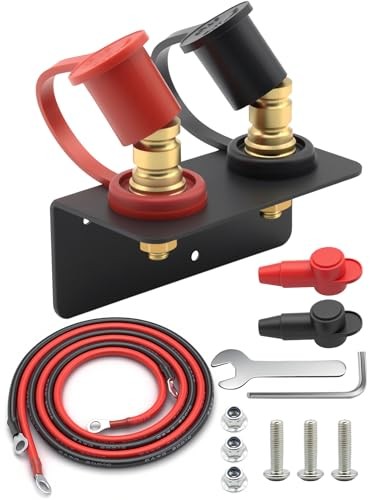 250A Battery Jump Post Remote Terminals Jumper Post Kit with Cover 47 ...