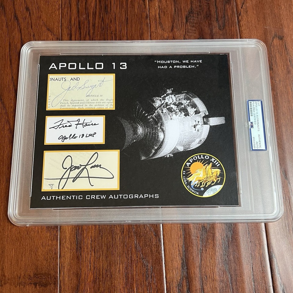 APOLLO 13 * PSA * CREW SIGNED AUTOGRAPH PRESENTATION * JACK SWIGERT ...