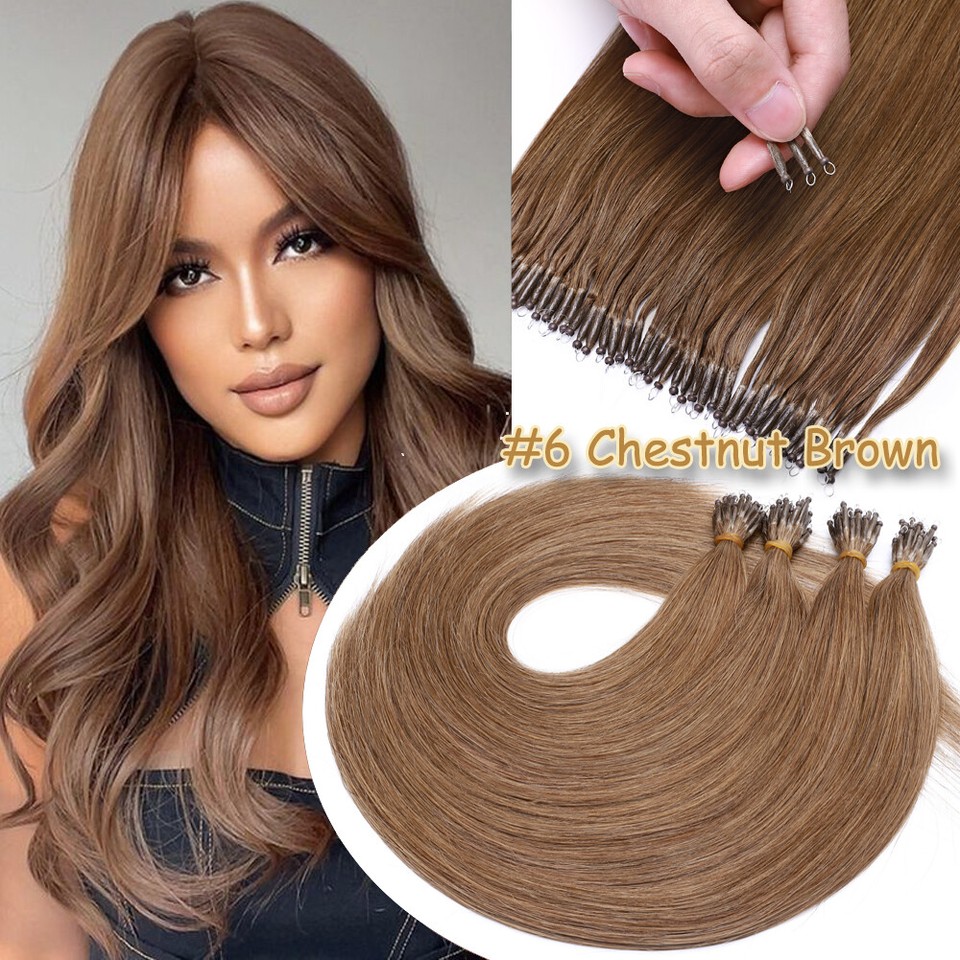 Highlight 200PCS THICK 100% Remy Human Hair Extensions Micro Loop Nano ...