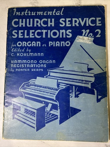Instrumental Church Selections No. 2 1948 Organ Or Piano Sheet Music ...