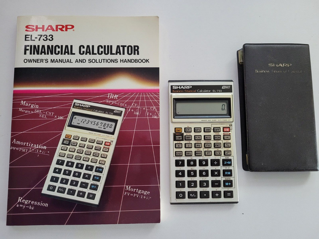 Vintage Sharp El-733 Business/scientific Calculator With Case Works ...