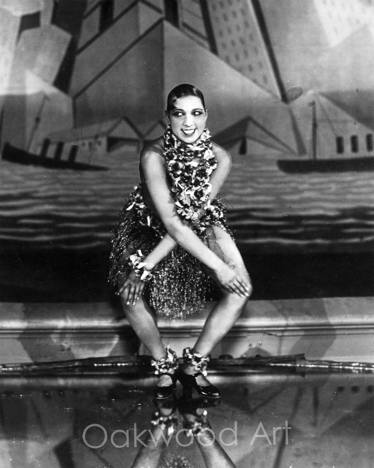 Josephine Baker Performing at the Folies Bergere - Vintage Photo ...