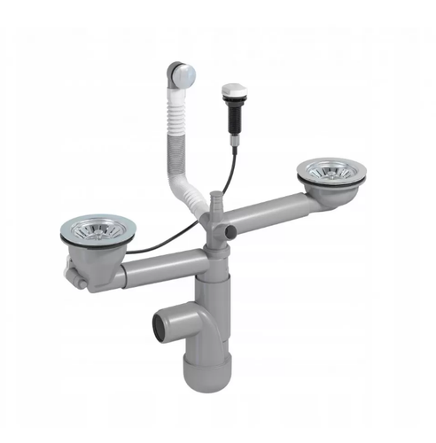 2 Becken Siphon Ablaufgarnitur