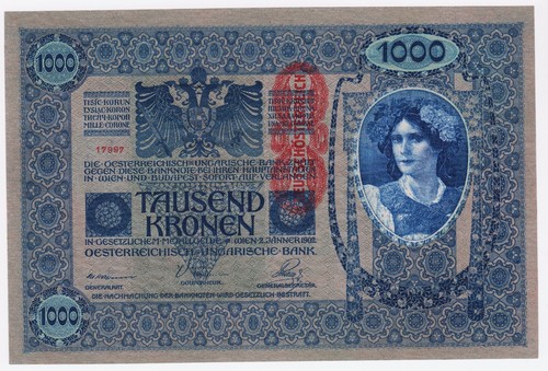 OVERPRINT Banknotes, Hungary, Austria banknotes, 1000 Kronen 1902 !! | eBay