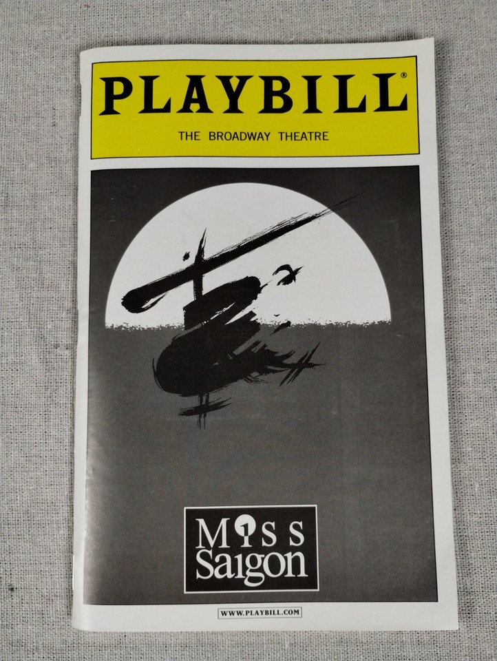 MISS SAIGON Playbill Broadway Theatre 2000 Luoyong Wang w/Understudy ...