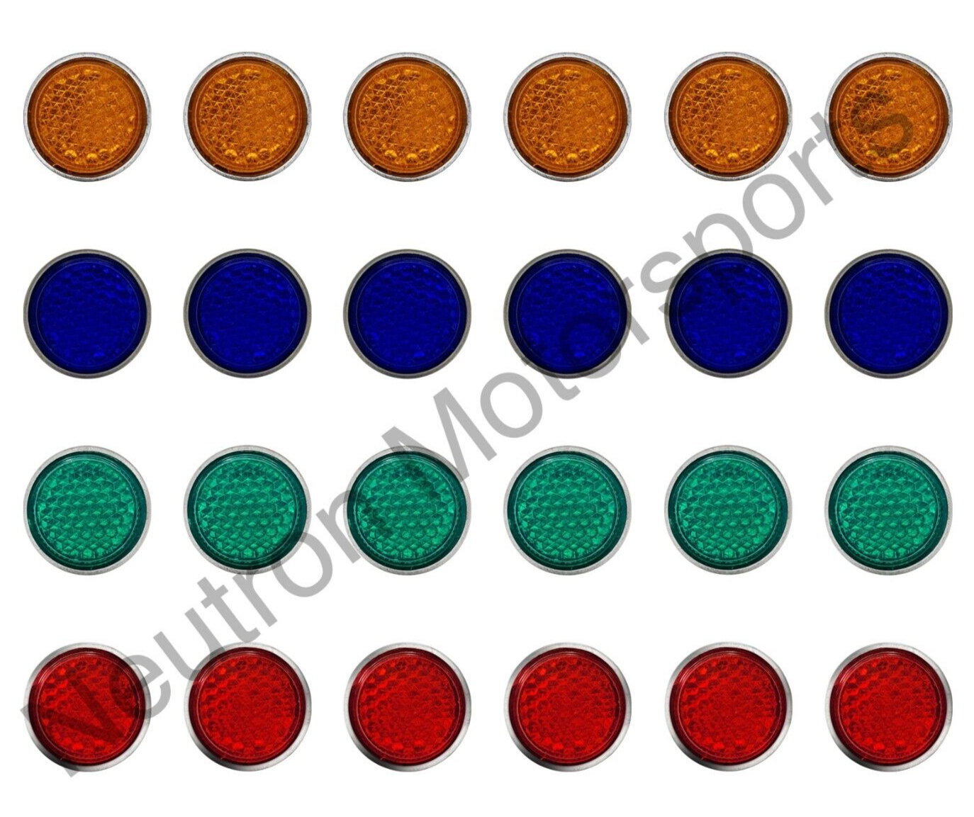 24 ASSORTED MINI REFLECTORS LICENSE PLATE MOTORCYCLE BIKE TRAILER BOAT ...