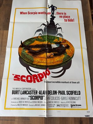 Burt Lancaster, Alain Delon - SCORPIO - 1 Sheet | eBay