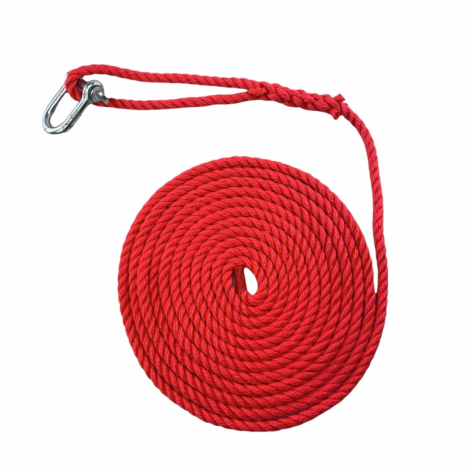 2 x 20mm Red Softline Mooring Ropes x 22m C/W 15inch Soft Eye, Warps ...