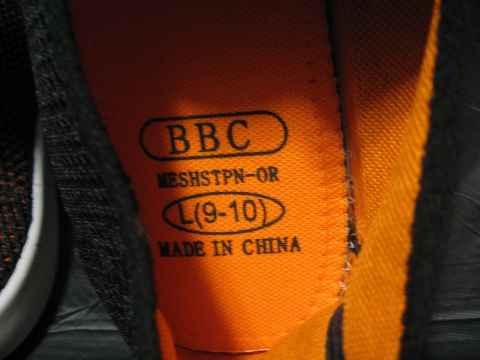 Bob Barker Orange Mesh Step-In Adult Size LARGE (9-10) Inmate Jail ...