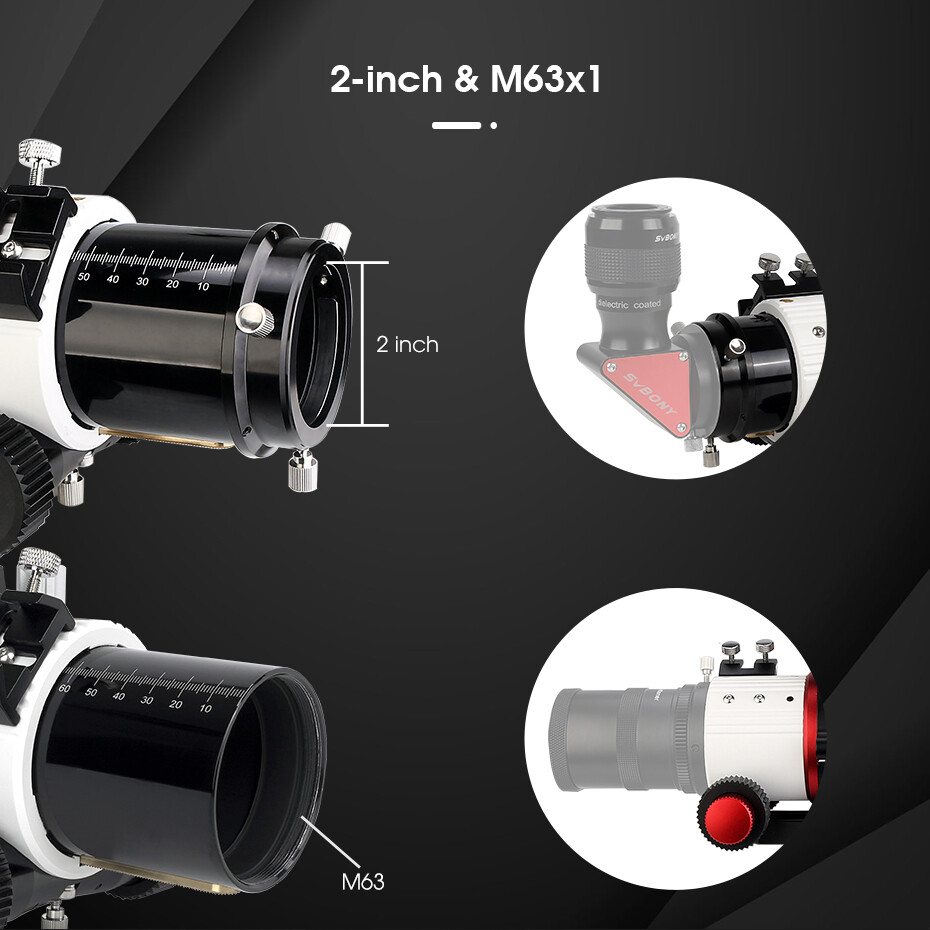 SVBONY SV550 APO Triplet Refractor 80mm F6 Telescope OTA For Visual ...