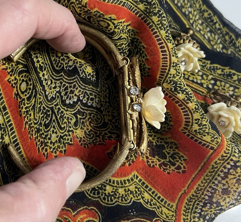 Early Vintage Miriam Haskell Gold Tone Bracelet Earrings Flowers ...