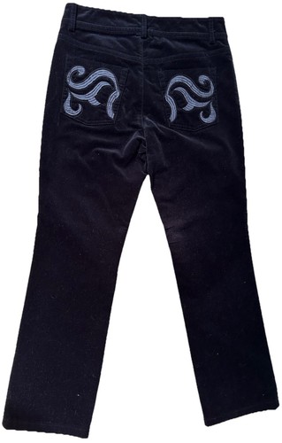 Black Velvet Pants 6 Long Sonia Bogner Czech Republic Embellished ...