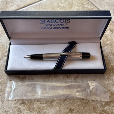 WATERFORD MARQUIS WRITING INSTRUMENT ARISTA BLACK SILVER BALL PEN | eBay
