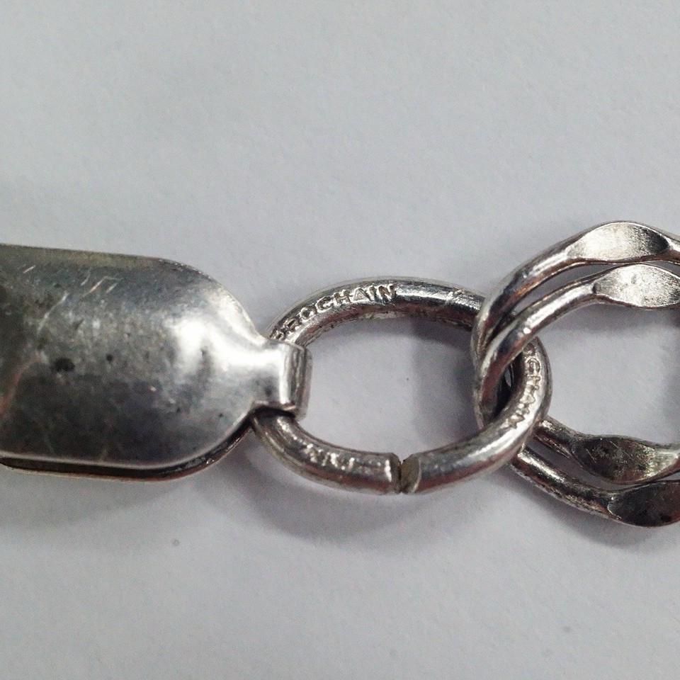 Prochain Sterling Silver Parallelo Double Link Chain Bracelet 7.5” 7 ...