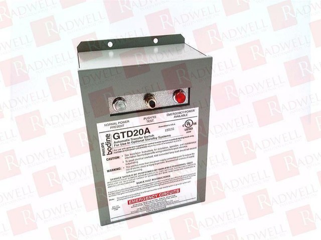 Bodine GTD20A Automatic Lighting Transfer Switch for sale online | eBay