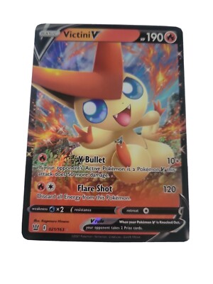Pokémon TCG Victini V Sword & Shield - Battle Styles 021/163 Holo Ultra ...