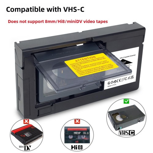 VHS C Tape Cassette Adapter Portable Video Cassette Player for ...