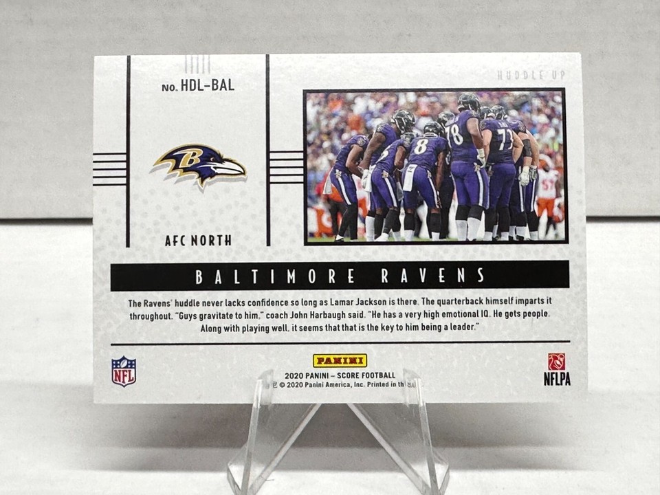 2020 Panini Score Huddle Up Red Football #HDL-BAL Baltimore Ravens | eBay