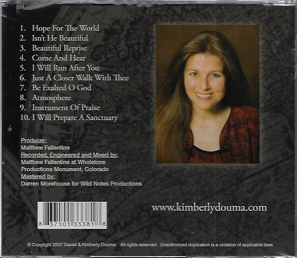Hope for the World by Kimberly Douma (CD, 2007) Sealed 837101333818| eBay