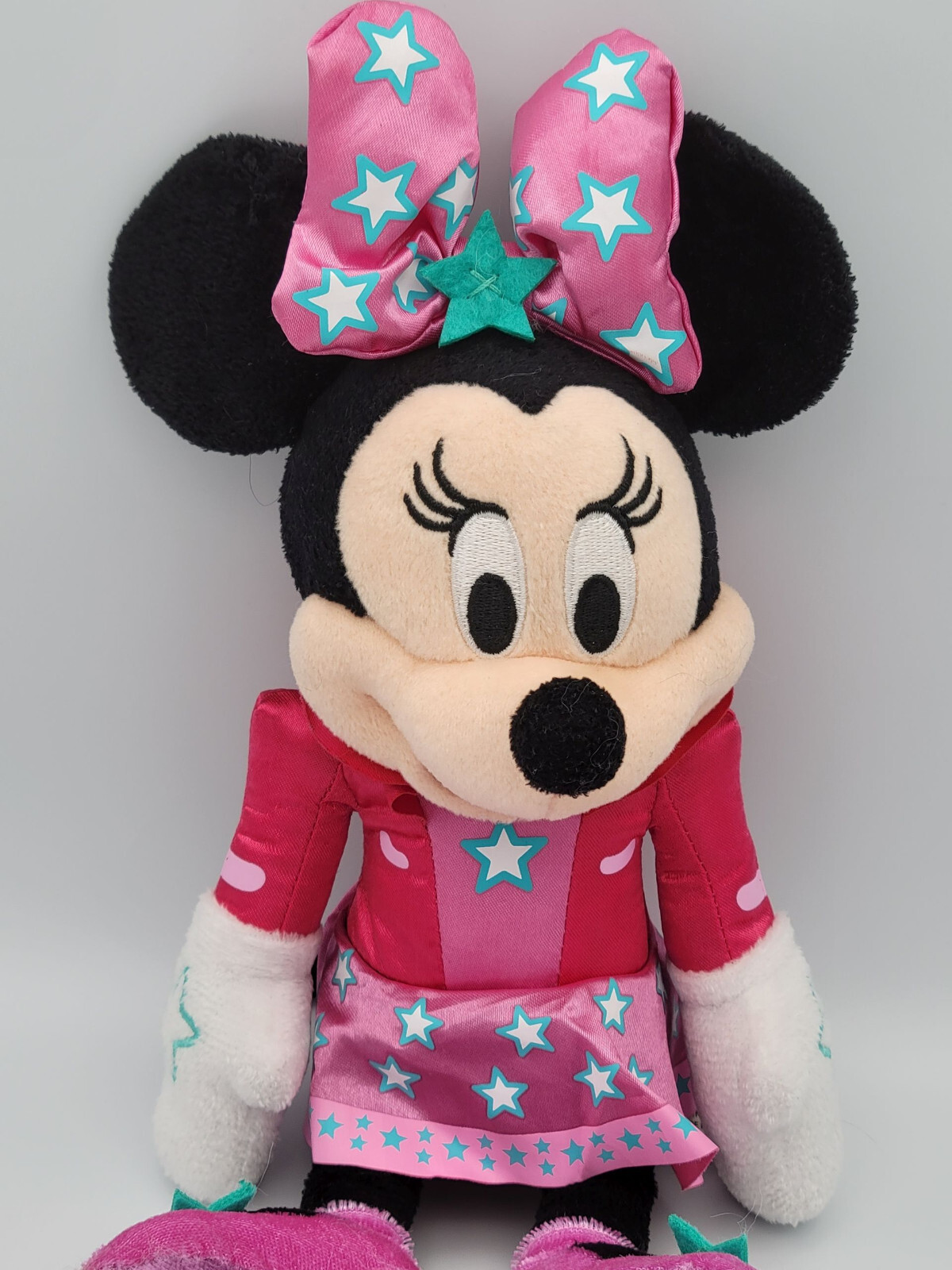MINNIE MOUSE Rattle Lovey Security Blanket Satin & Disney Junior Pop ...