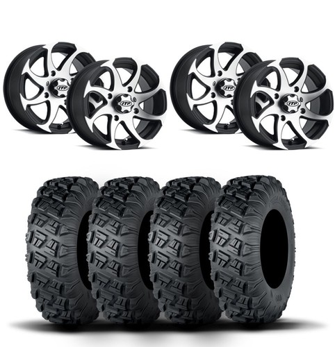 ITP Twister 14" Machined Black Wheels And Versa Cross XTR Tires [28x10 ...
