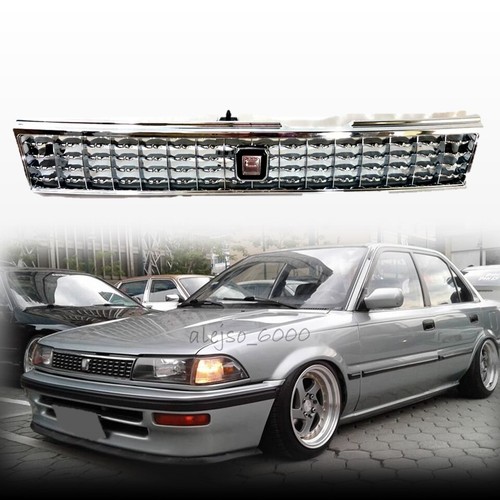 For 1988 1992 Toyota Corolla Chrome Grille Sedan Wagon E90 Grill Crown ...
