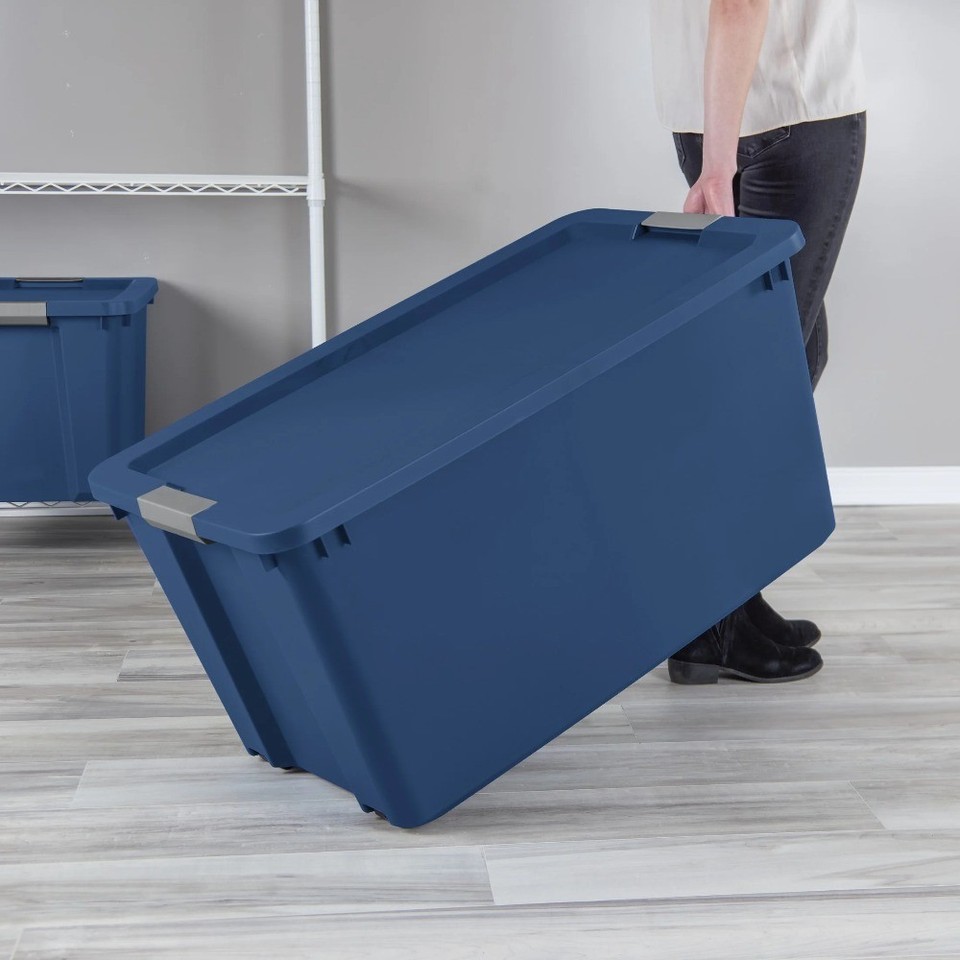 Extra Large Storage Bin, 45 Gallon Plastic Storage Container with Latch ...